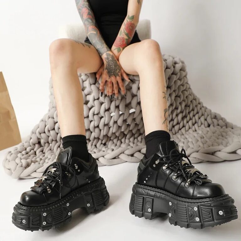 Tênis Plataforma Maine Couro – Sally Queen